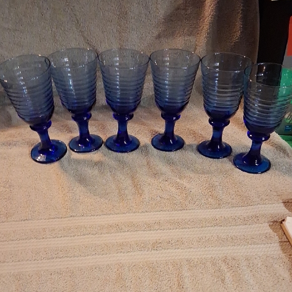 Libbey | Dining | Libbey Deep Blue Goblet Set | Poshmark